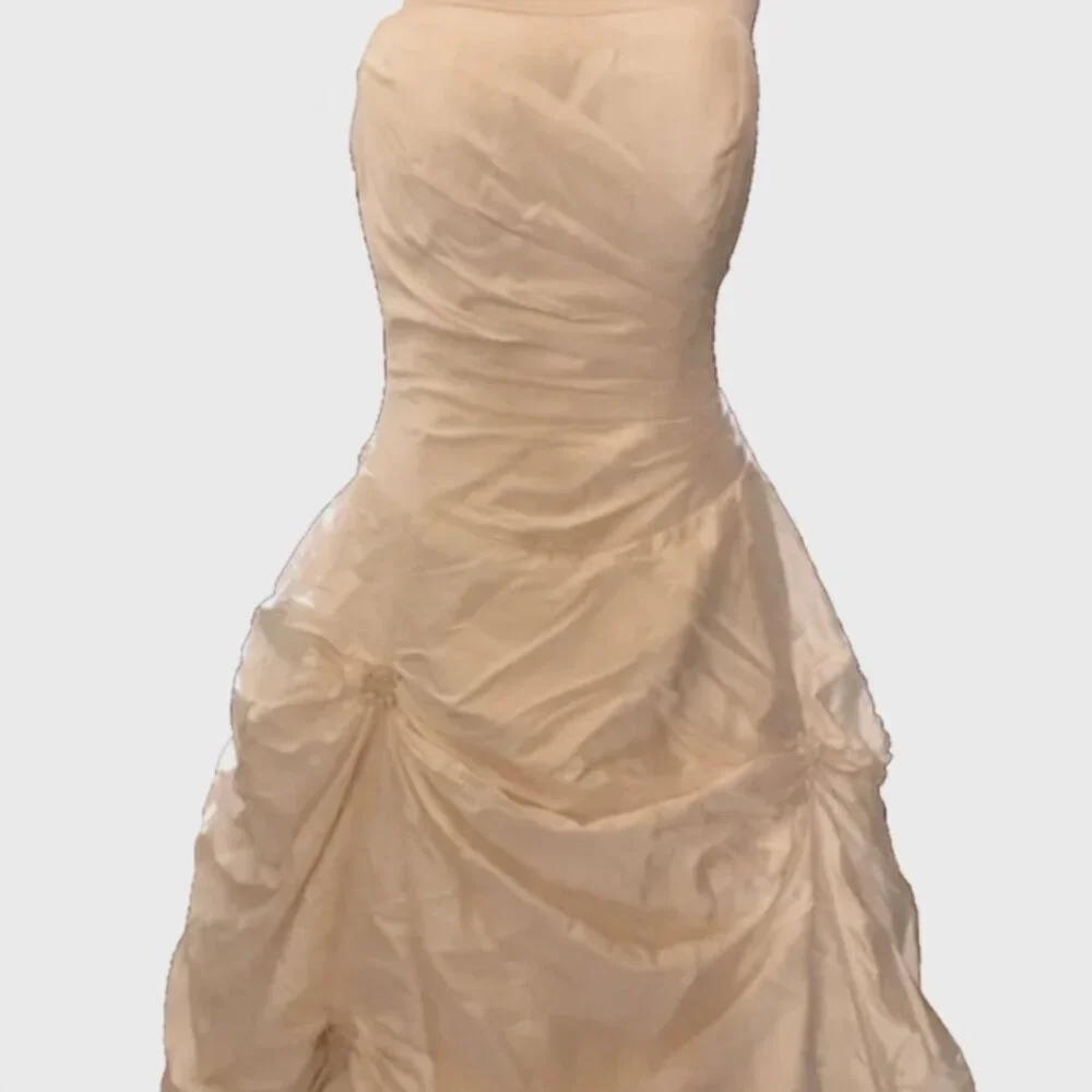 Angelina Faccenda | Dresses | Angelina Faccenda Ivory Silk Strapless ...